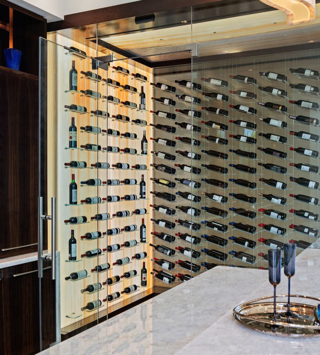 Lumina Cable Wine Display - Silver - Genuwine Cellars Reserve