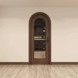 Arched Full Glass Single Wine Cellar Door - Genuwine Cellars Reserve