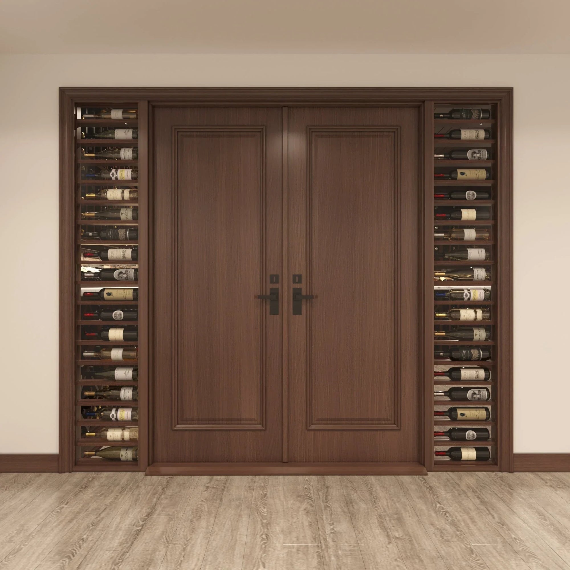 Panel Double Door, Sidelights w/ Horizontal Displays
